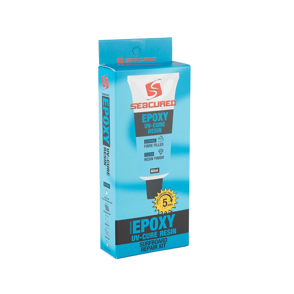 Seacured | Epoxy & Fibre UV Cure Resin Surfboard Quick Repair Kit. 60m